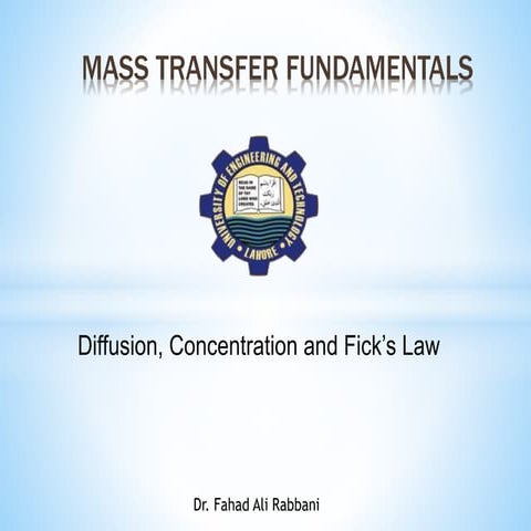 Separation process-1 and Mass transfer slides | PPTX