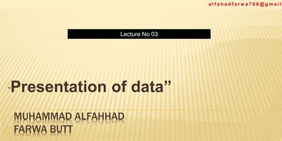 Lesson 5 data presentation | PPTX | Science