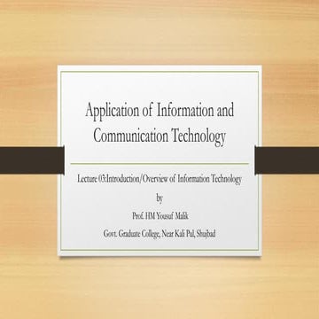 Lecture 03 Information System and its types | PDF