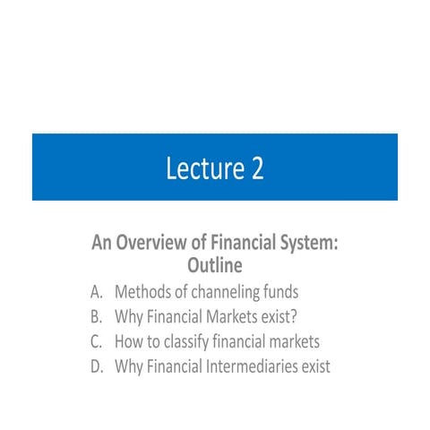 Overview of financial system and structure slides ppt | PPT