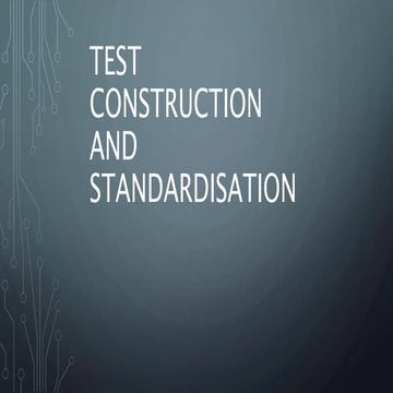 Test Construction Ppt