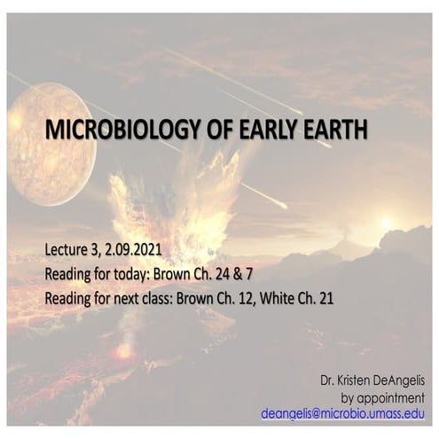 Lecture 03 (2 09-2021) early earth | PPT