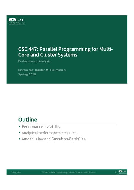 Parallel Programming For Multi Core And Cluster Systems Performance