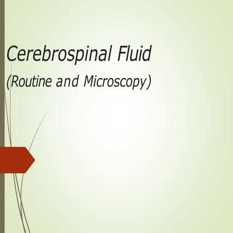 Lecture 04. CSF cerebrospinal fluid examination.ppt