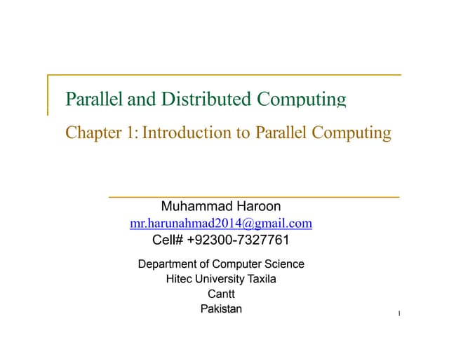 Lecture 04 Chapter 1 Introduction To Parallel Computing Ppt