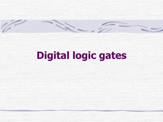 Logic Gates Presentation | PPT