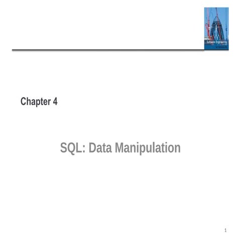 DML in SQL : Data Manipulation Using SQL | PPTX
