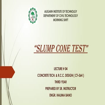 Slump test report | PDF
