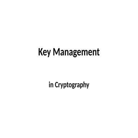 Comprehensive Overview of Key Management and Distribution in Network ...