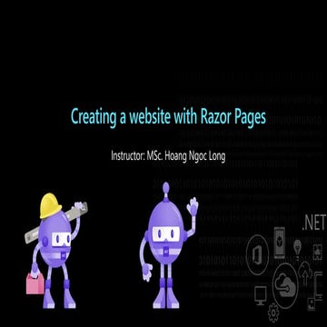 Lecture 05 - Creating a website with Razor Pages.pdf
