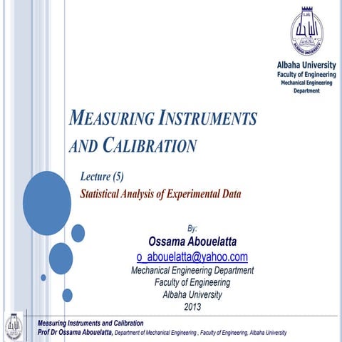 Lecture 05 - Statistical Analysis of Experimental Data.pptx