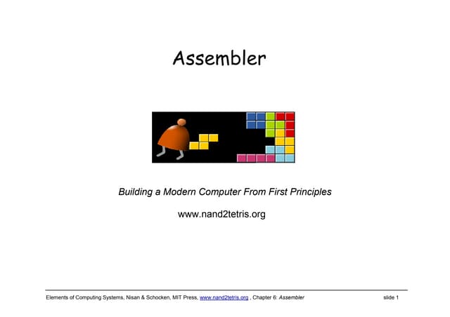 Lecture 06 Assembler Ppt 6325