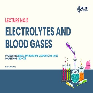 Electrolytes and Blood Gases - Presentation | PDF