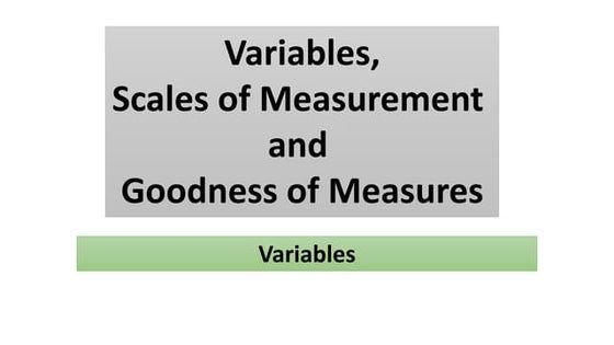 Types of variables in research | PPTX