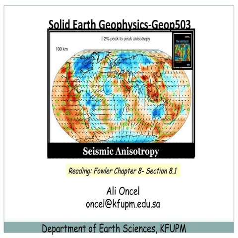 ÖNCEL AKADEMİ: SOLID EARTH GEOPHYSICS | PPT