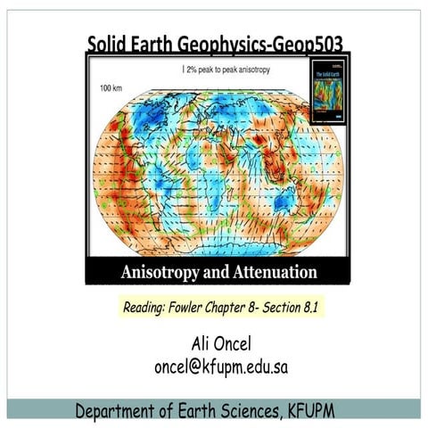 ÖNCEL AKADEMİ: SOLID EARTH GEOPHYSICS | PPT