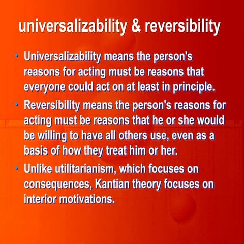 Lecture 09 lecture 9 of business ethics universalizability ...