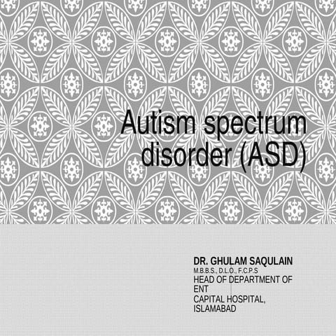 Lecture 09 autism | PPT