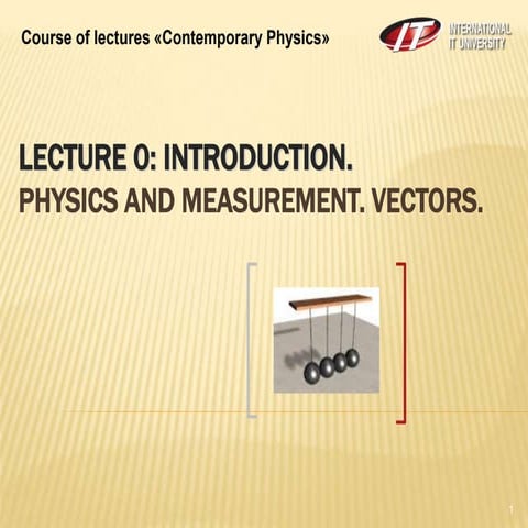Physics and Measurement. VECTORS. Introduction | PPT