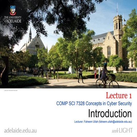 Concepts Of Cyber Security Lecture Note Pdf Information And Network