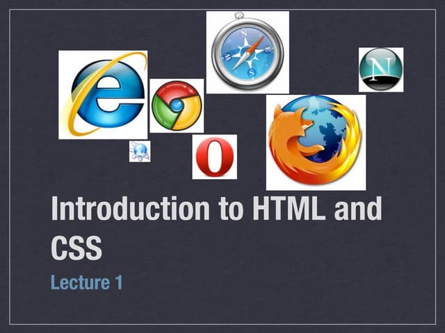 Htmlcss Lecture 1 Key Web Design And Html Internet 9847