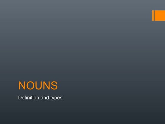 Proper Nouns and Common Nouns | PPT