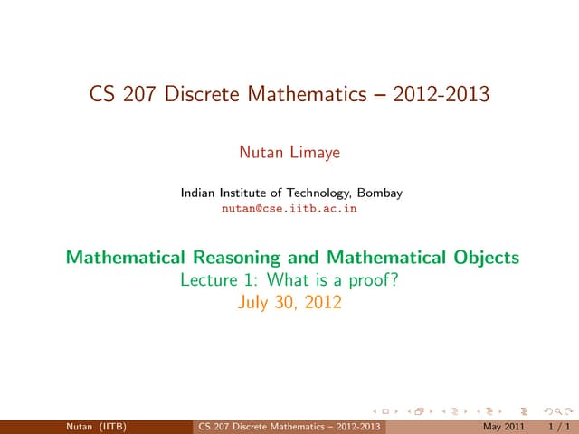 Discrete Math Lecture 03: Methods of Proof | PPT