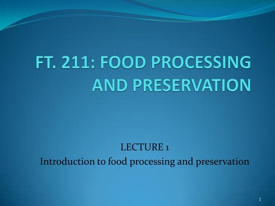 Methods of food preservation | PPT