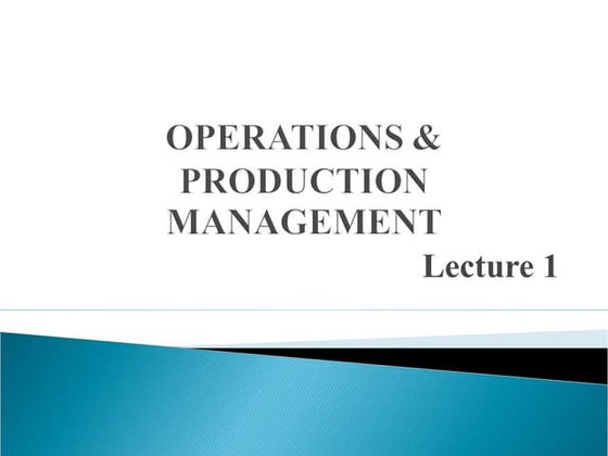 Unit-1 Operations management notes - MBA | PDF | Business Operations ...