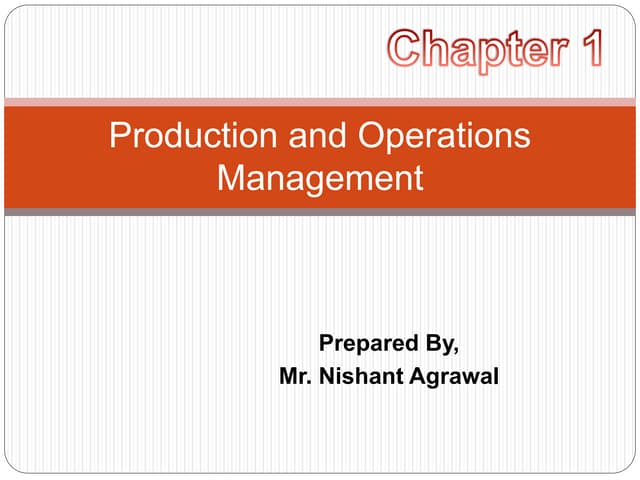 Production and operation management | PPT
