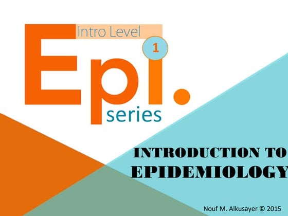 Introduction to epidemiology | PDF