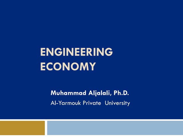 The 7 principles of Engineering Economy | PPTX