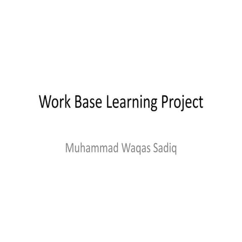 Work base Learning Project Lecture # 1 | PPT