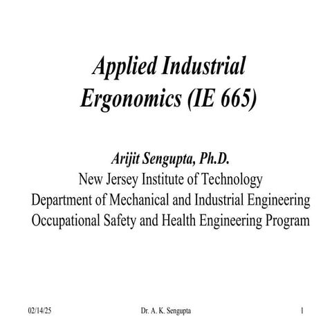 industrial ergonomics arifit sangupta - lecture.ppt