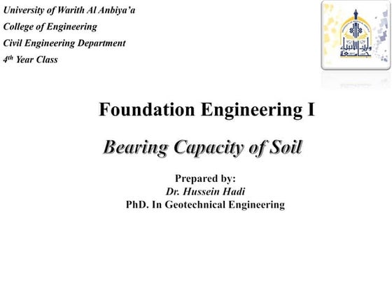 Geotechnical Engineering-I [Lec #8: Hydrometer Analysis] | PPSX | Geology | Science