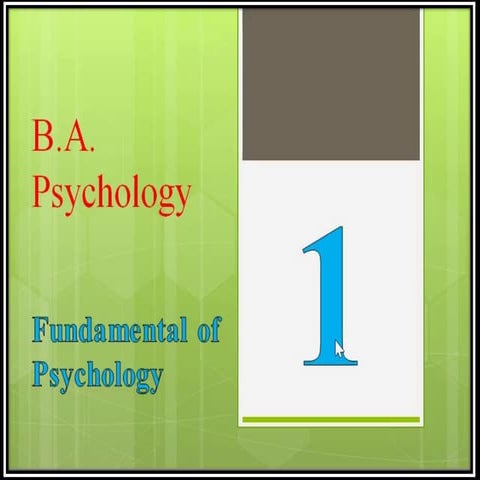 Introduction to Psychology | lecture-1 | PDF