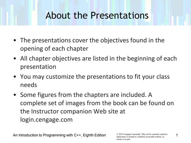 Chapter 1 - An Introduction to Programming | PPT