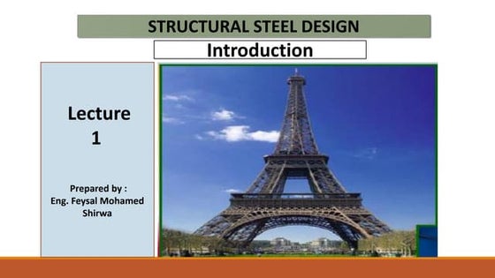 Introduction to steel structure design based on AISC | PPTX