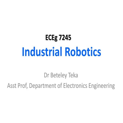 Lecture 1.pdf | Robotics | Technology & Computing