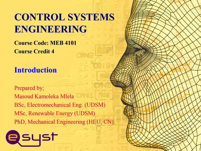 Chapter 1 basic components of control system | PPTX