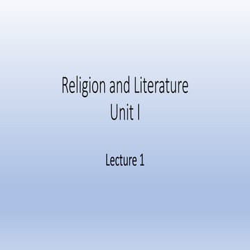 religion and literature, unit 1 ppt by jonathan swift | PDF