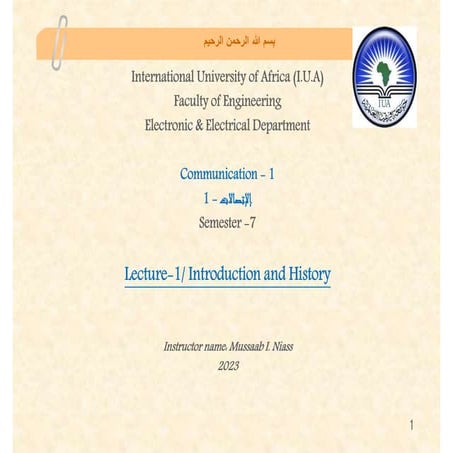 Introduction and History of Telecommunication | PPT