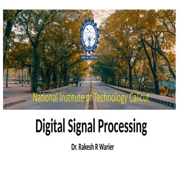 Digital Signal Processing Lectures On Signals Ppt 
