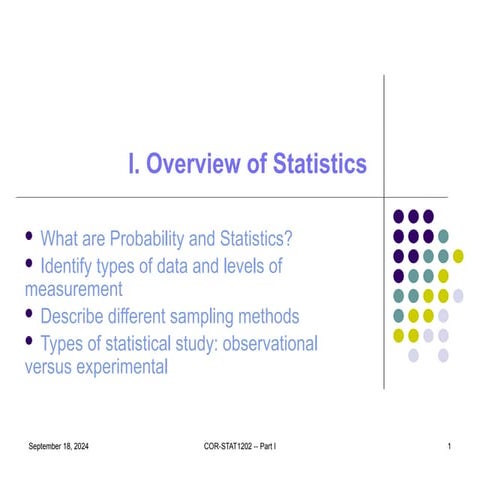 Introduction to Statistics Lesson 1. Singapore Management University | PPT