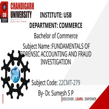 Forensic Accounting and Fraud Detections | PPTX