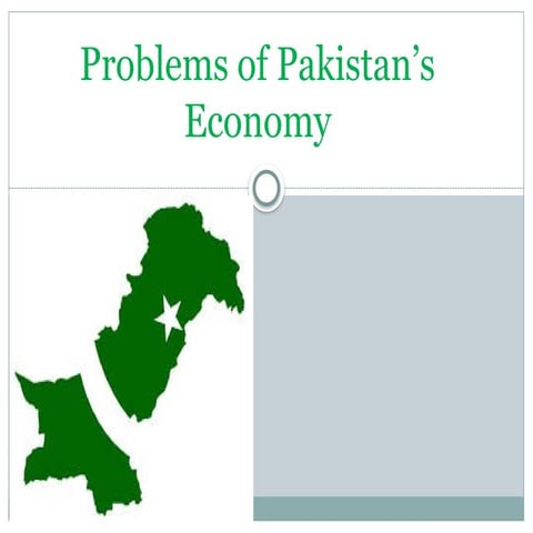 Major and key Problems of Pakistan’s Economy | PPT