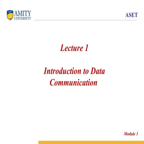 Introduction To Data Communication Lecture Ppt 4108