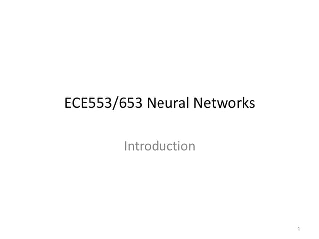 Lecture 1 Neural Network Covers The Basic Ppt