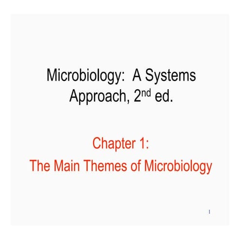 Lecture1.pdf The main themes of microbiology | PDF