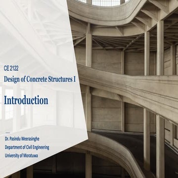 introduction to design of concrete structures | PPT